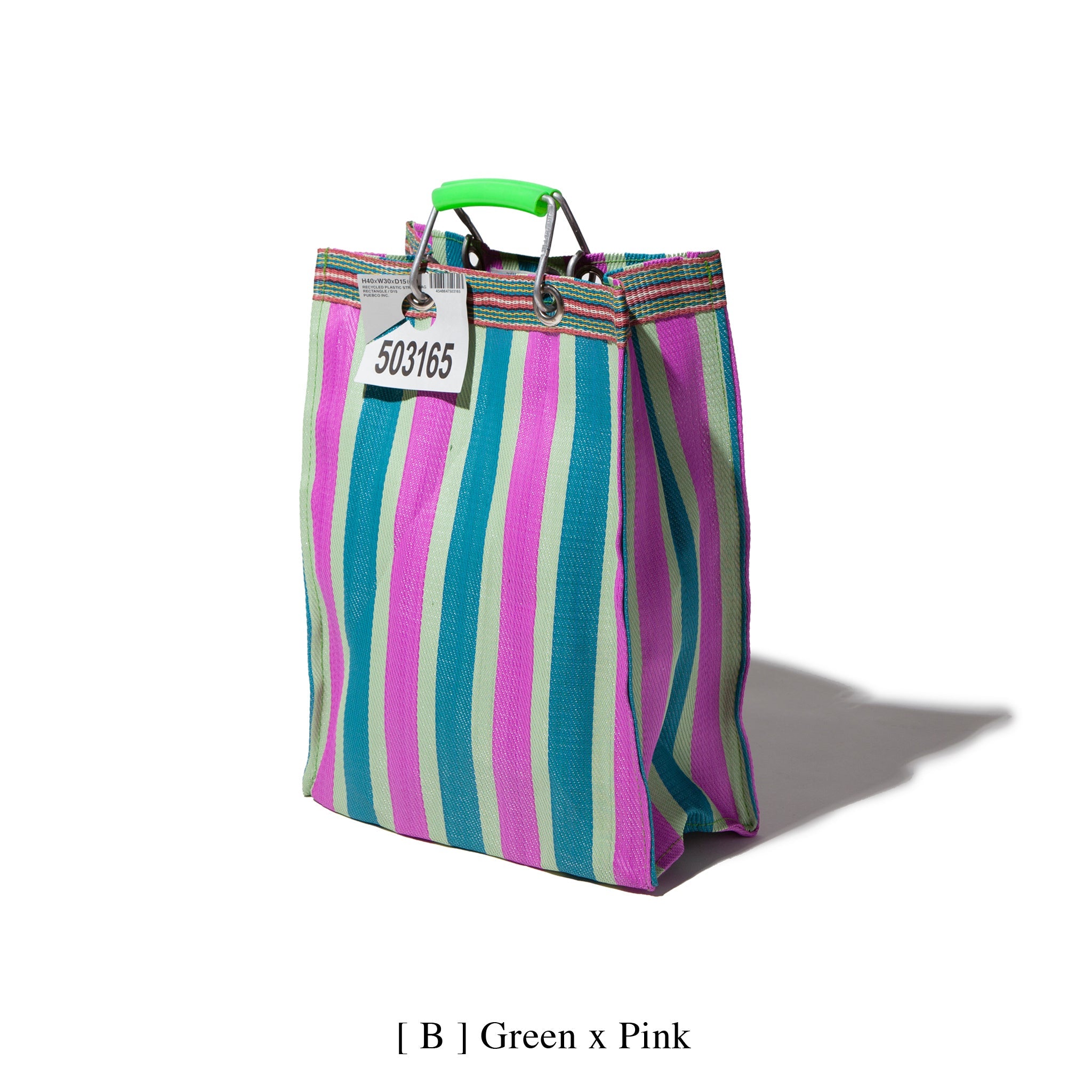 RECYCLED PLASTIC STRIPE BAG / Rectangle D15 – PUEBCO EUROPE