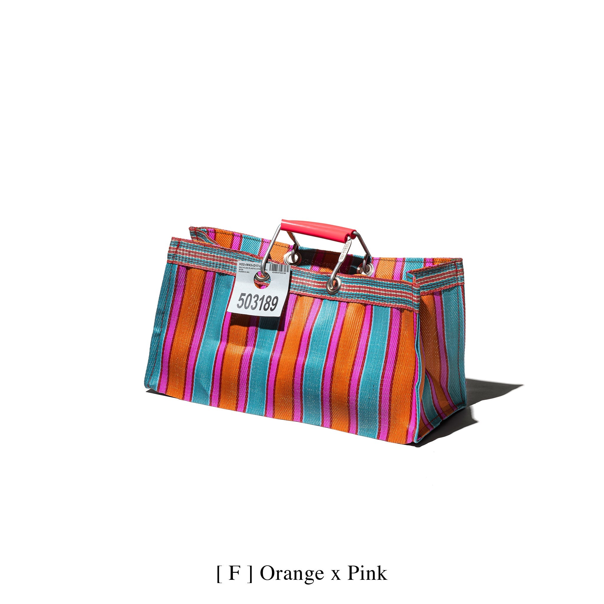 RECYCLED PLASTIC STRIPE BAG / Wide – PUEBCO EUROPE